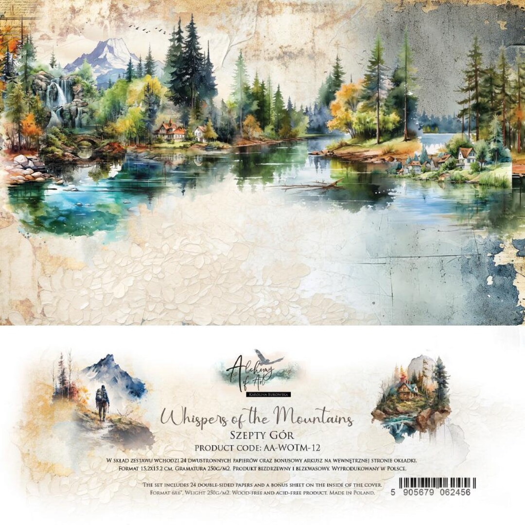 6x6, 24 Sheets, Art Alchemy, Collection Whispers of the Mountains ...
