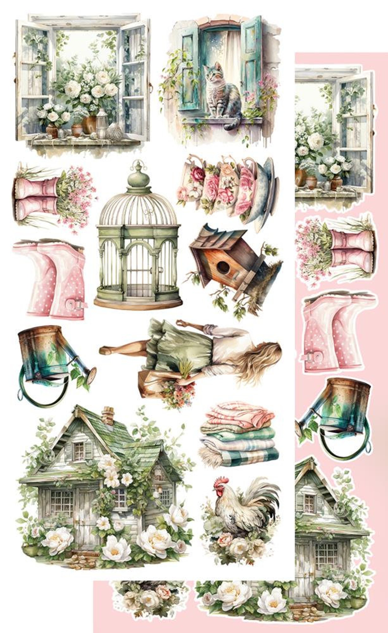 6x12, 12 Sheets, Extras Set for Cutting, Soul of Spring, Art Alchemy ...