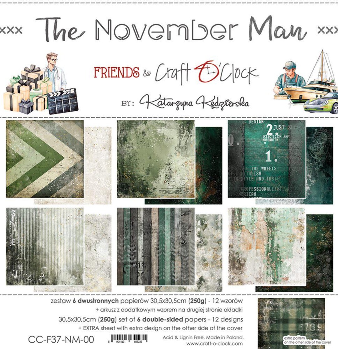 12 X 12 6 Sheets, the November Man, Craft O'clock, Sheets for Cutting ...