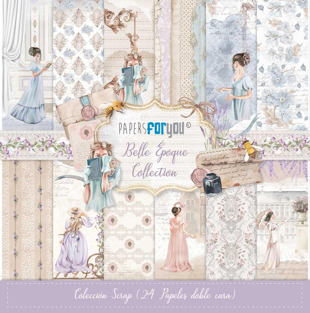 8x8 Scrapbook Paper Pack | 24 Double-sided Sheets | Belle Epoque ...
