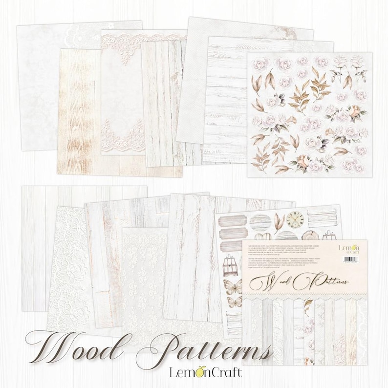 Wood Patterns Scrapbooking Paper Pack | 12 Double-sided Sheets 12x12 ...