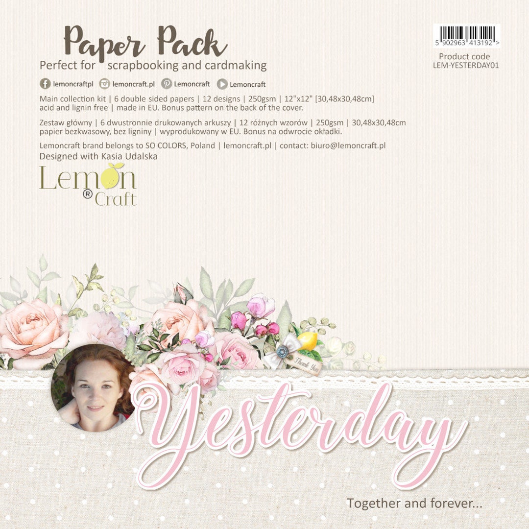 Choose by Collection Yesterday, Lemoncraft, Scrapbooking Paper Set ...