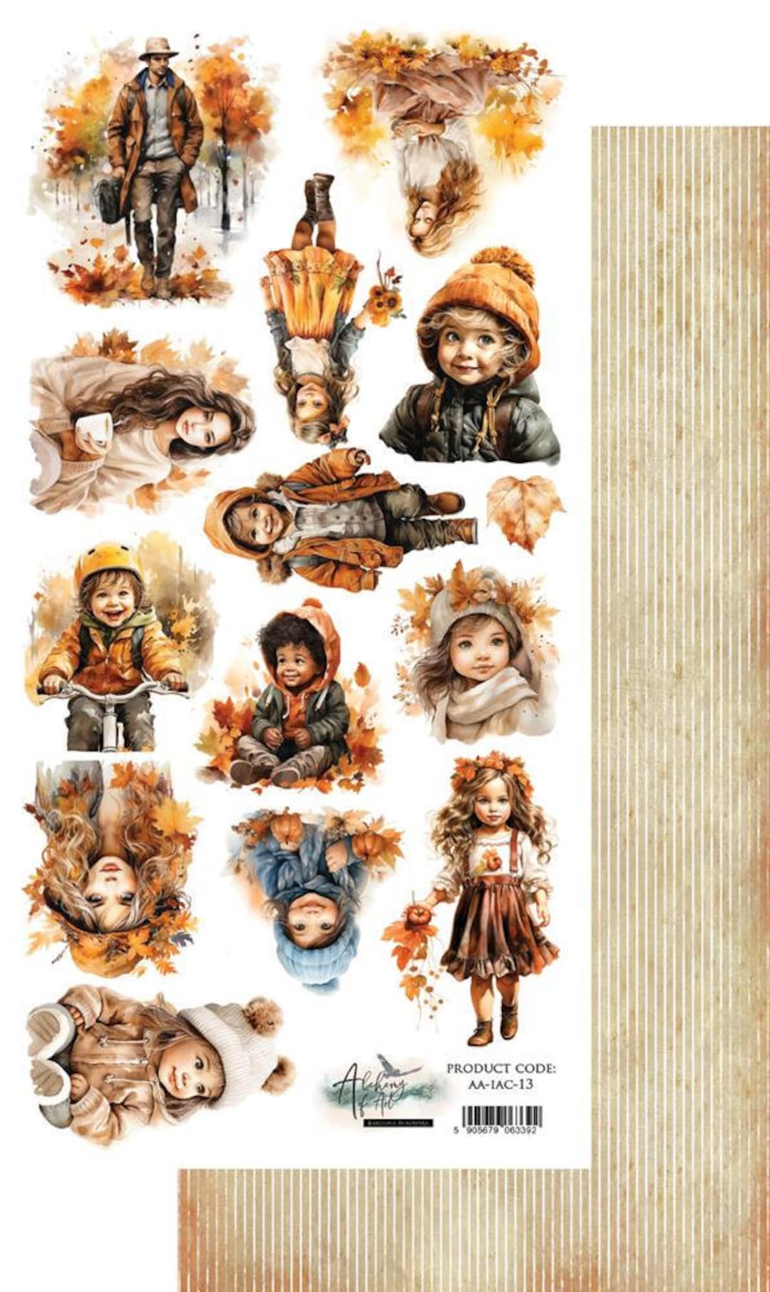 6 X 12, 1 Sh, Art Alchemy, in Autumn Colors – People, Exquisite ...