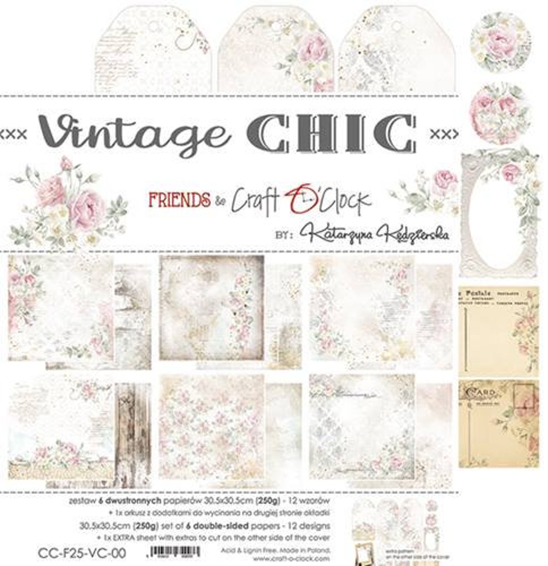 Collection Vintage Chic, Craft O'clock, Sheets for Cutting ...