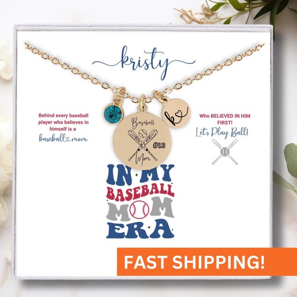 Baseball Mom Necklace - Etsy