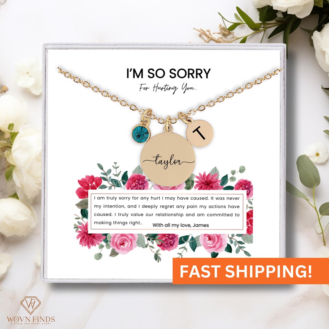 Apology Necklace,personalized Apology Gifts,for Her I'm Sorry I Hurt ...