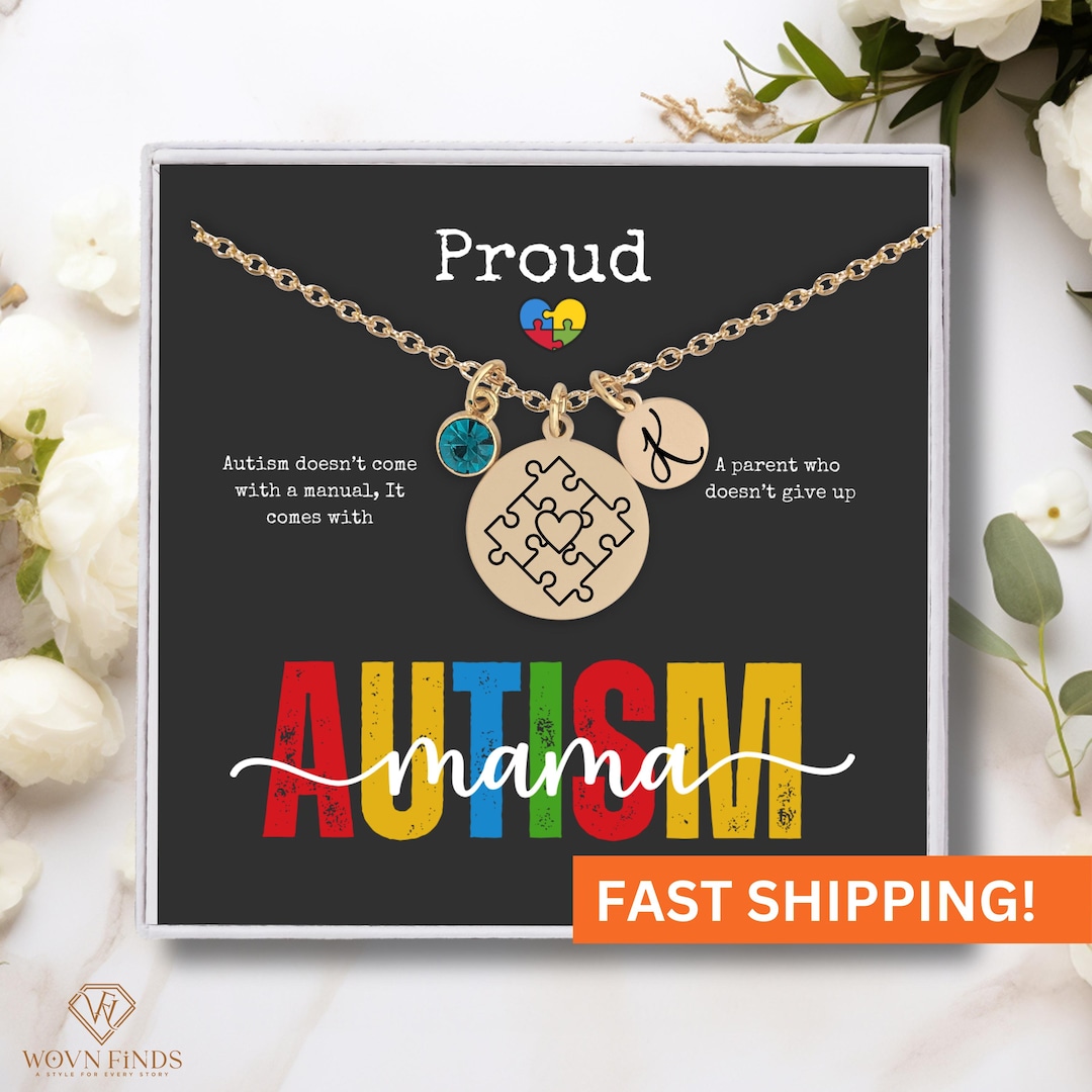Autism Awareness,autism Awareness Necklace Personalized,autism Puzzle ...