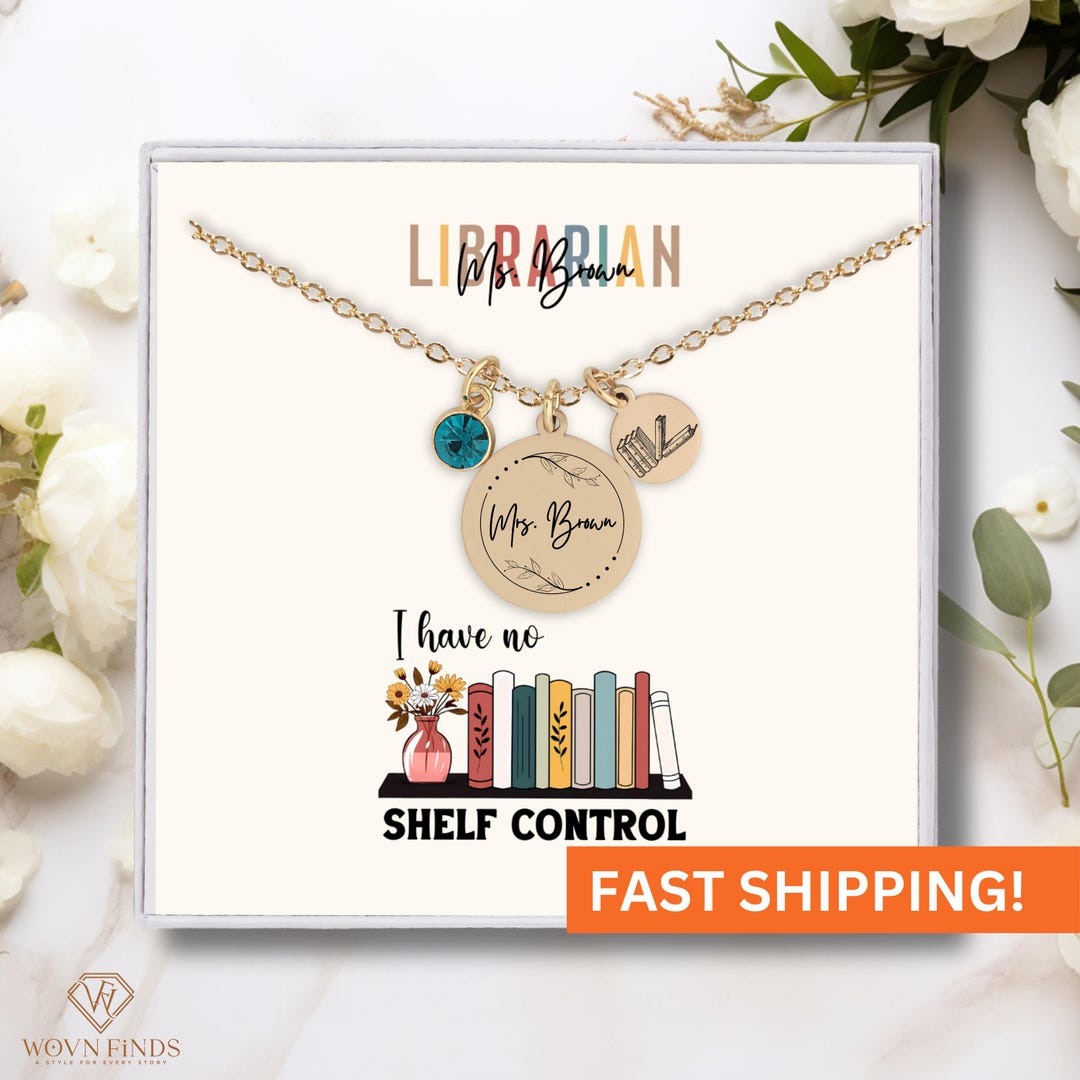 Librarian Necklace,personalized Librarian Gifts, Appreciation Thank You ...
