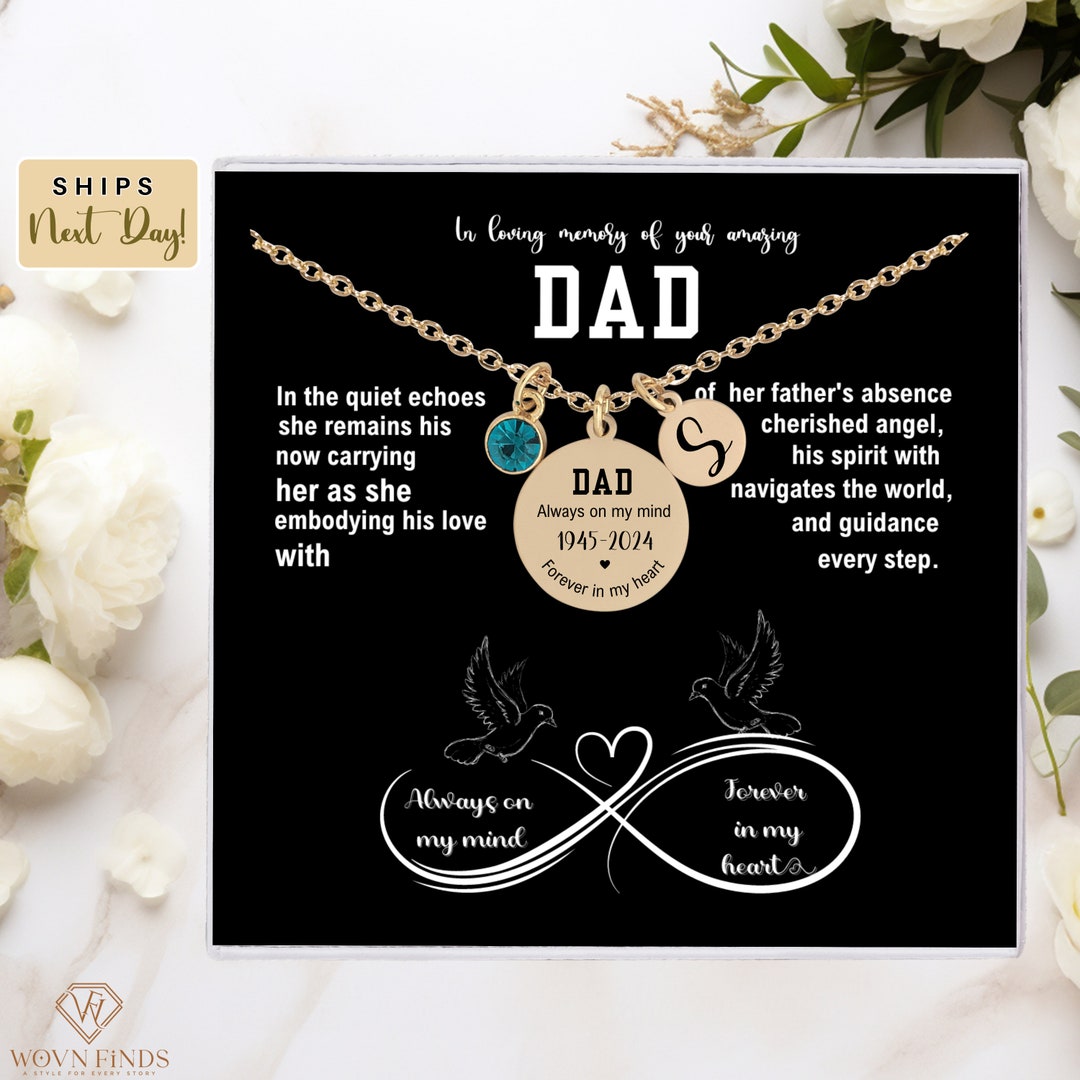 Loss of Father Gift Necklace,personalized Loss of Father Gift for ...