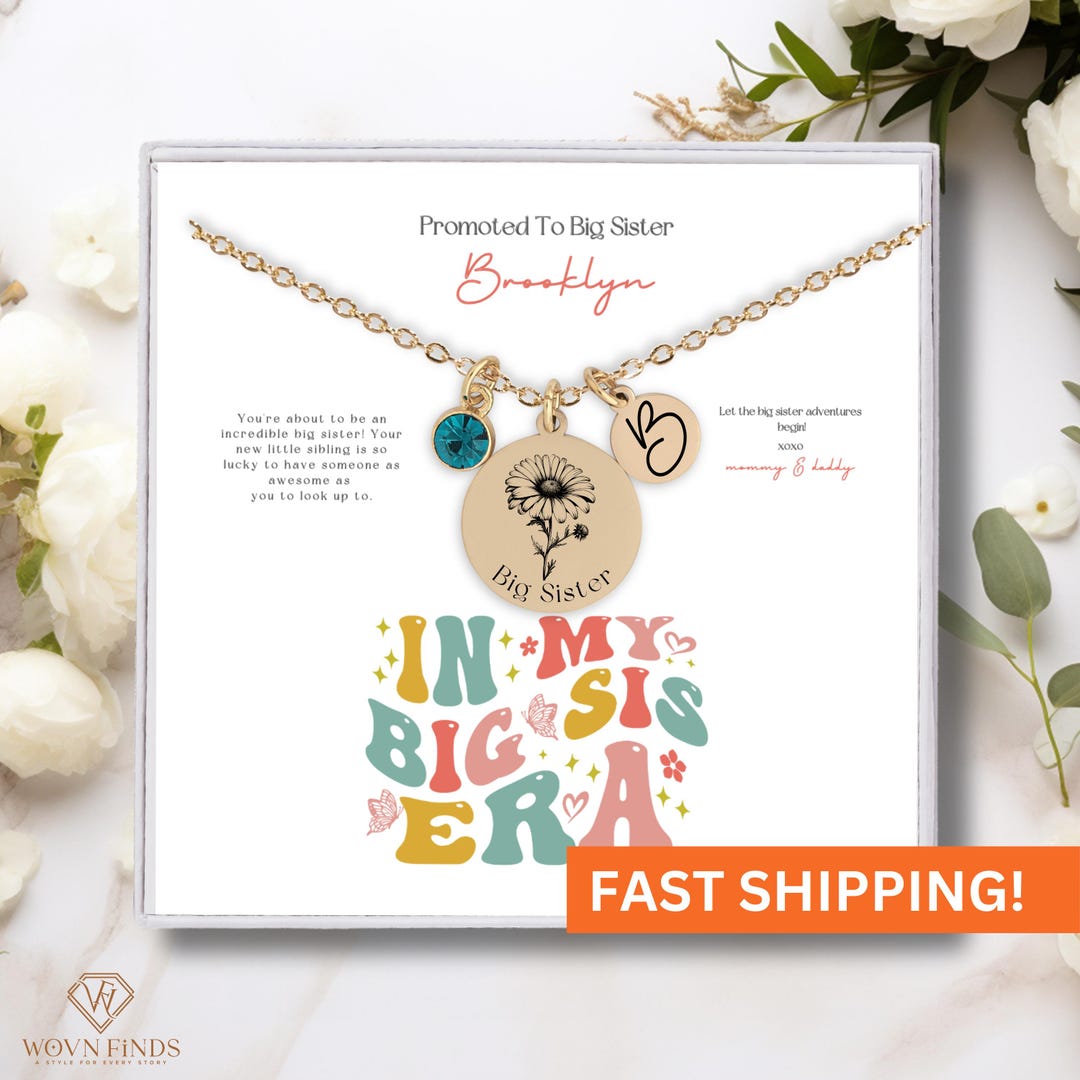 Promoted to Big Sister Necklace,future Big Sister Necklace,big Sister ...