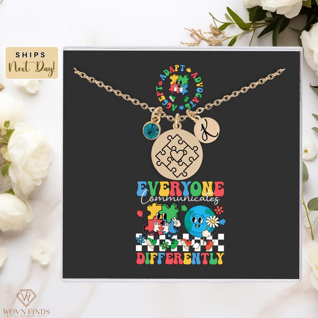 Autism Awareness,autism Awareness Necklace Personalized,autism Puzzle ...
