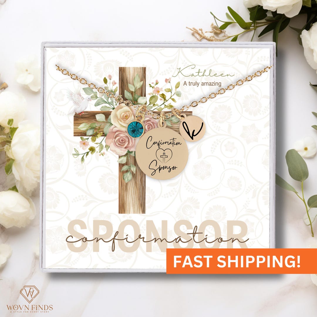 Confirmation Sponsor Gift Necklace,personalized Confirmation Sponsor ...