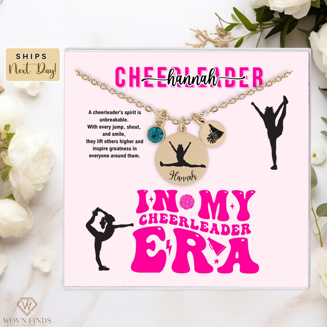 Cheerleading Gifts,personalized Cheerleader Necklace,megaphone Necklace ...