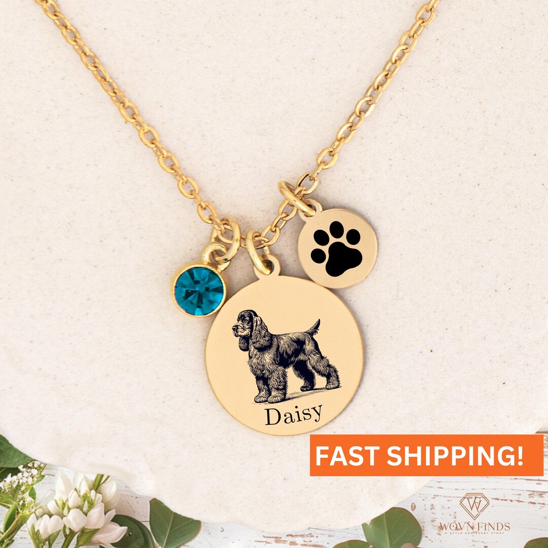 English Cocker Spaniel Necklace,personalized Cocker Spaniel Gifts for ...