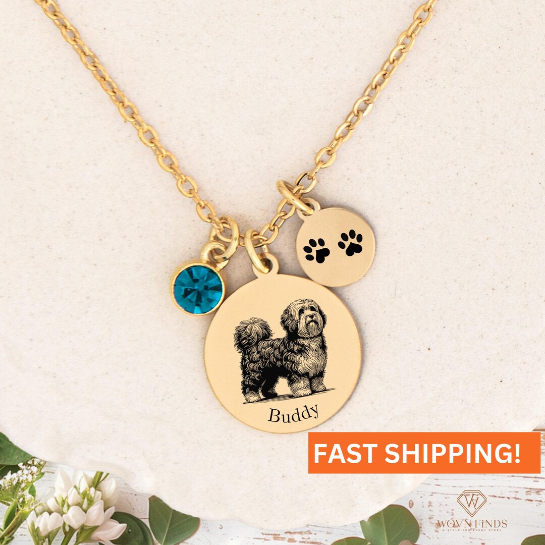 Havanese Dog,havanese Dog Charm,personalized Havanese Gold Necklace ...