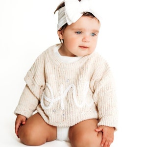 Personalized Hand Embroidered Baby and Toddler Birthday Sweater, One ...