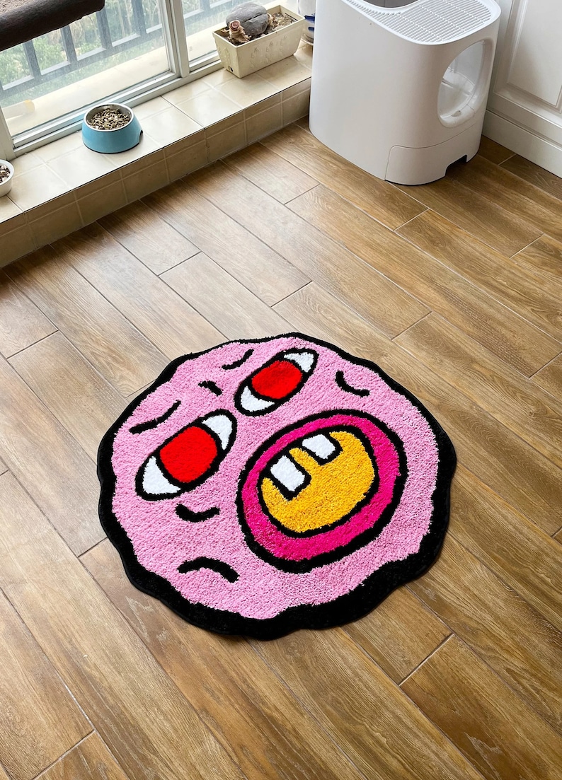 Handmade Cherry Bomb Rug Tyler the Creator, Pink Rug, Tufted Rug ...
