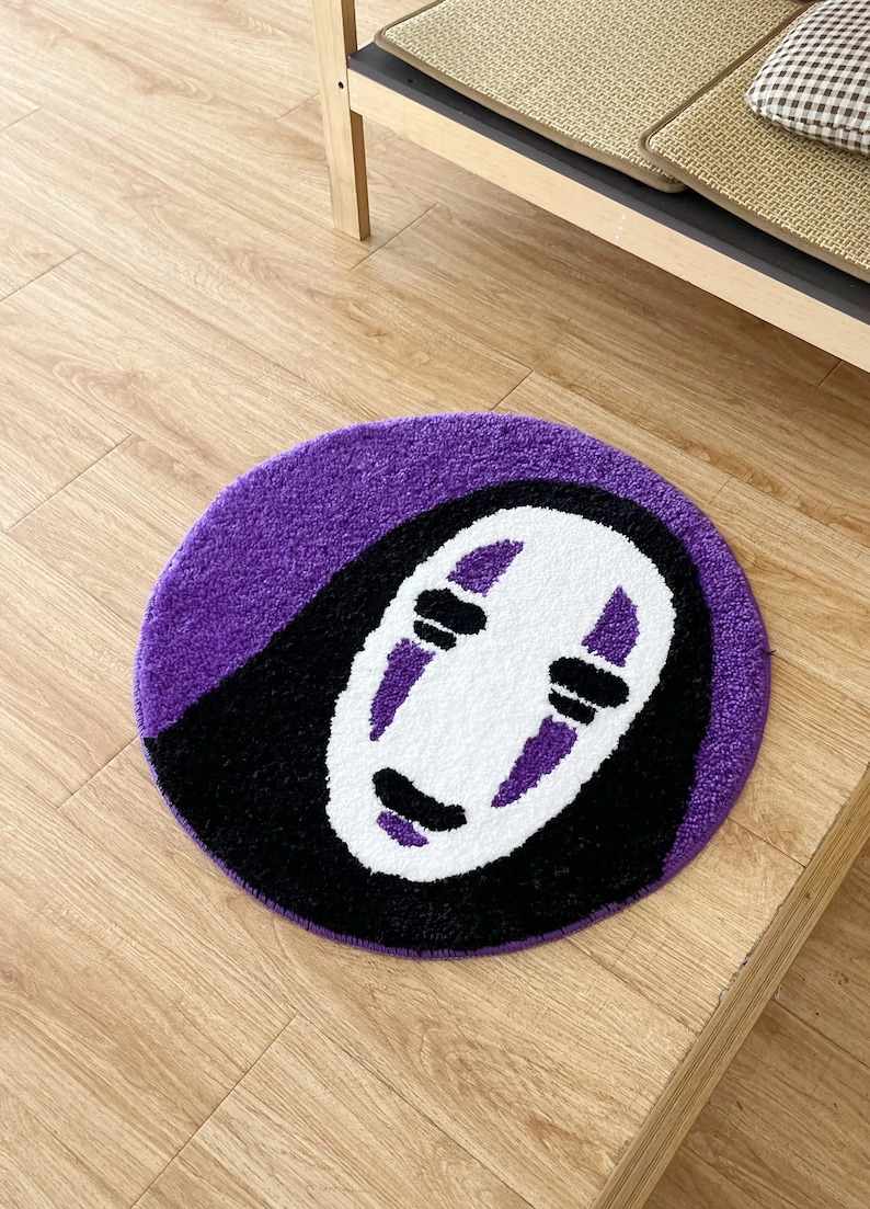 Spirited Away Handmade Rug Studio Ghibli, No Face Rug, Anime Tufted Rug ...