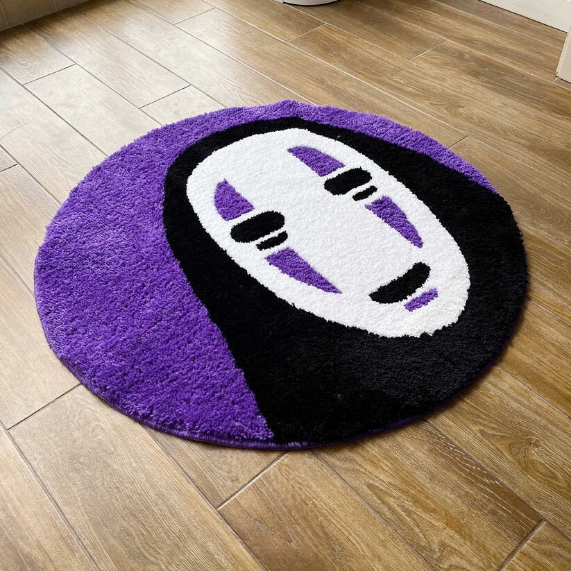 Spirited Away Handmade Rug Studio Ghibli, No Face Rug, Anime Tufted Rug ...