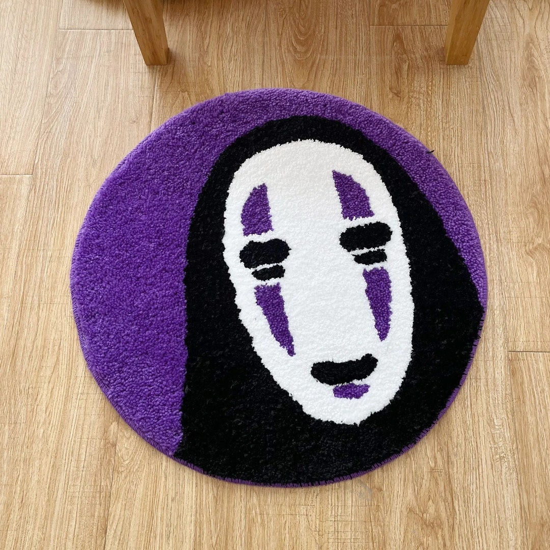 Spirited Away Handmade Rug Studio Ghibli, No Face Rug, Anime Tufted Rug ...