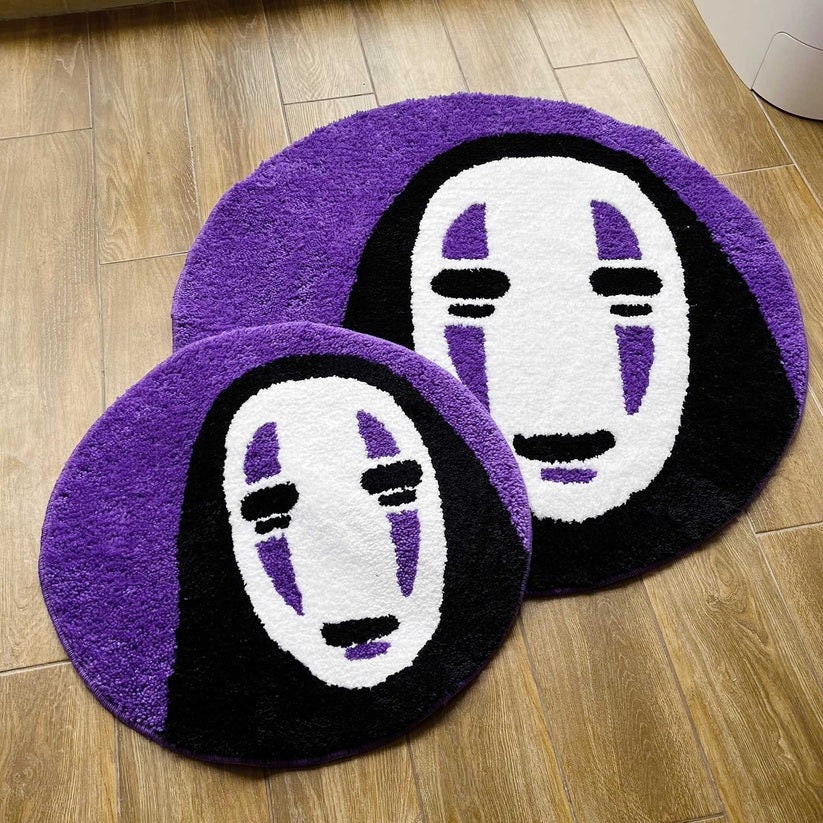 Spirited Away Handmade Rug Studio Ghibli, No Face Rug, Anime Tufted Rug ...