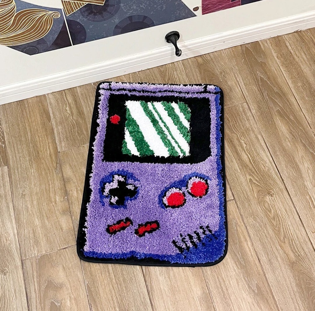 Gameboy Video Game Handmade Rug Custom Rug, Gamer Rug, Tufted Rug ...