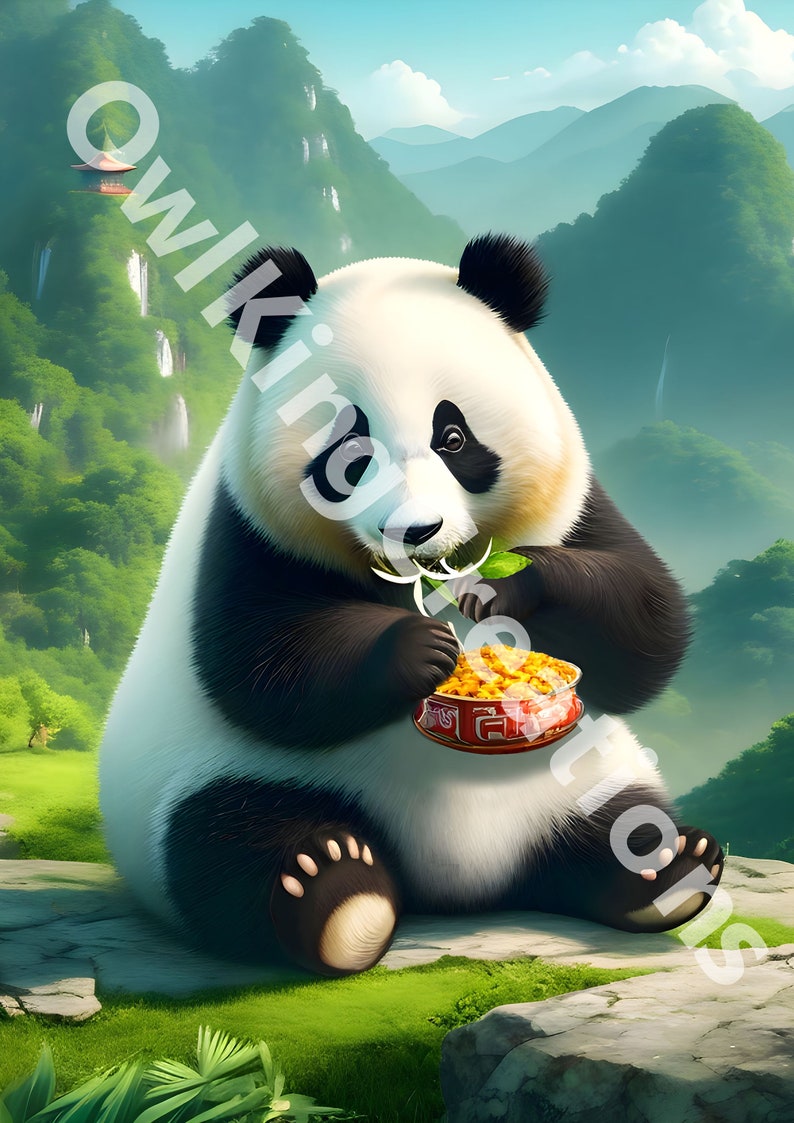 6 Panda Posters, Print on Demand Digital Prints, Pngs, 75x100cm, Print ...