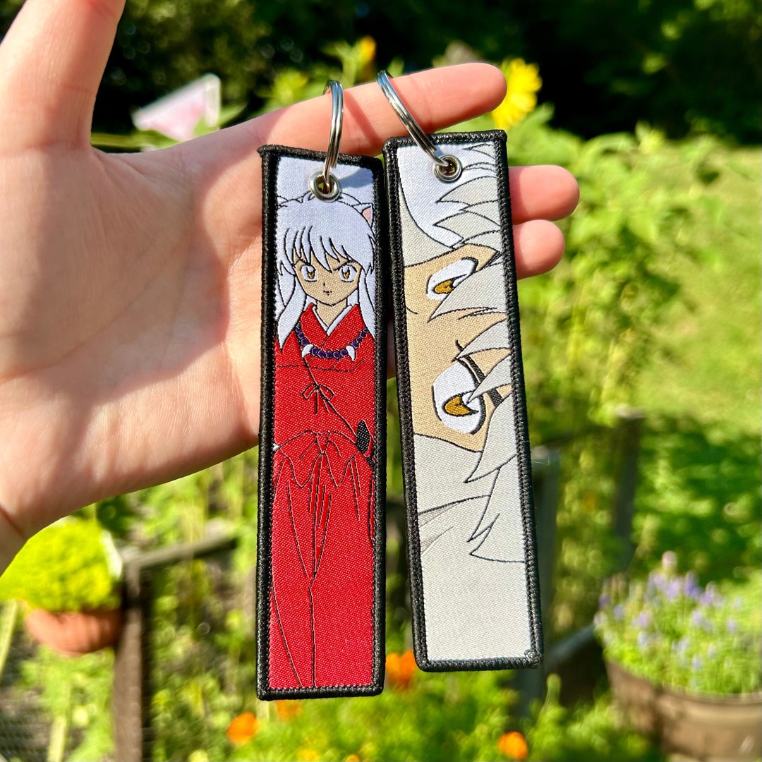 Anime Embroidered Jet Tag Keychain - Etsy