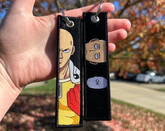 Anime Embroidered Jet Tag Keychain - Etsy