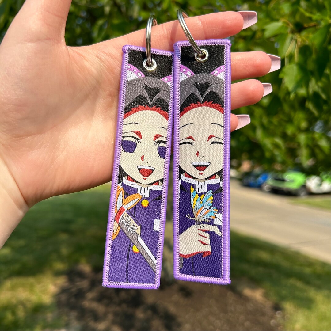 Anime Embroidered Jet Tag Keychain - Etsy