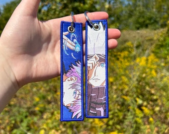 Anime Embroidered Jet Tag Keychain - Etsy