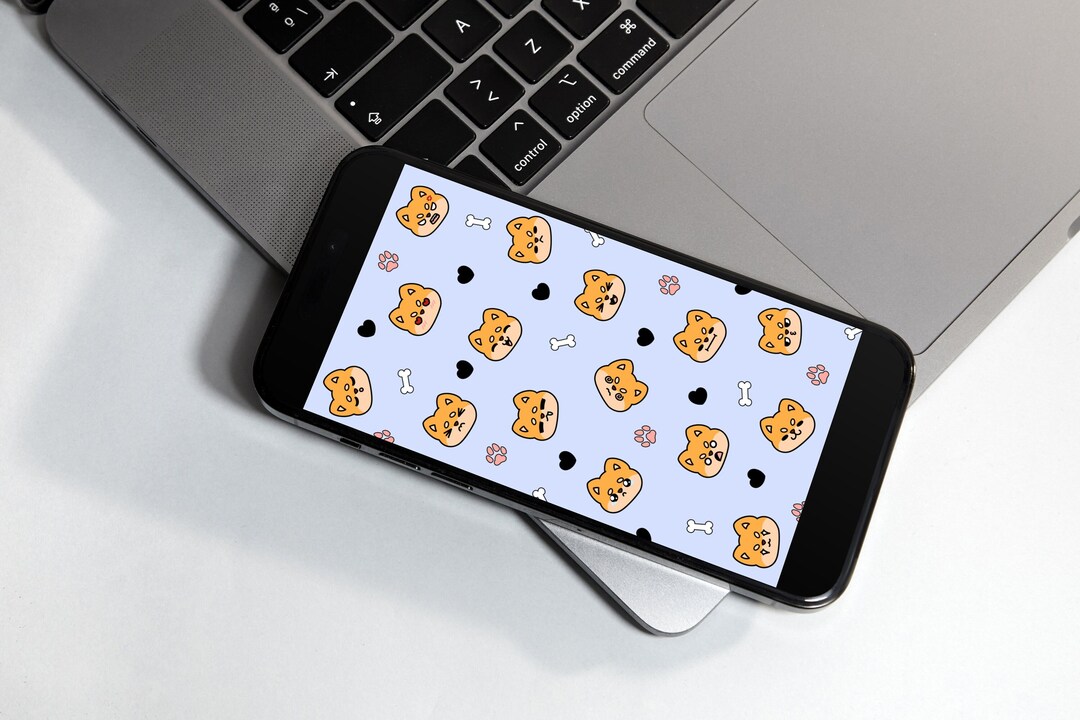 Kawaii Chibi Shiba Inu Pattern Wallpaper - Etsy