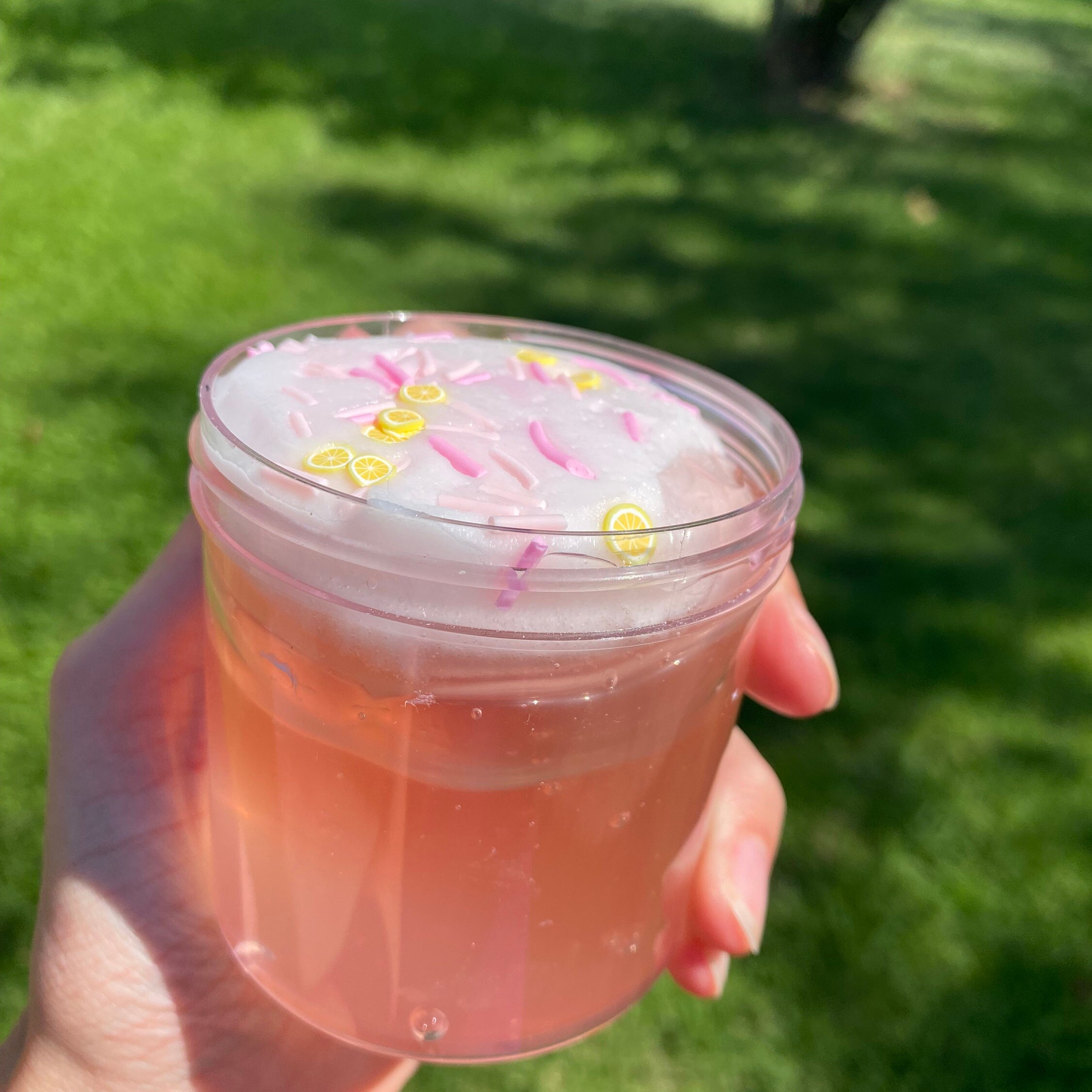 Pink Lemonade Float Slime Float Slime Icee Slime Clear - Etsy