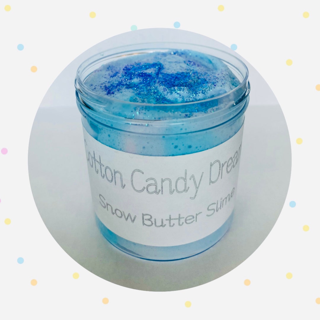 Cotton Candy Dream Snow Butter Slime: Lollipop Scented, Pink & Blue - Etsy