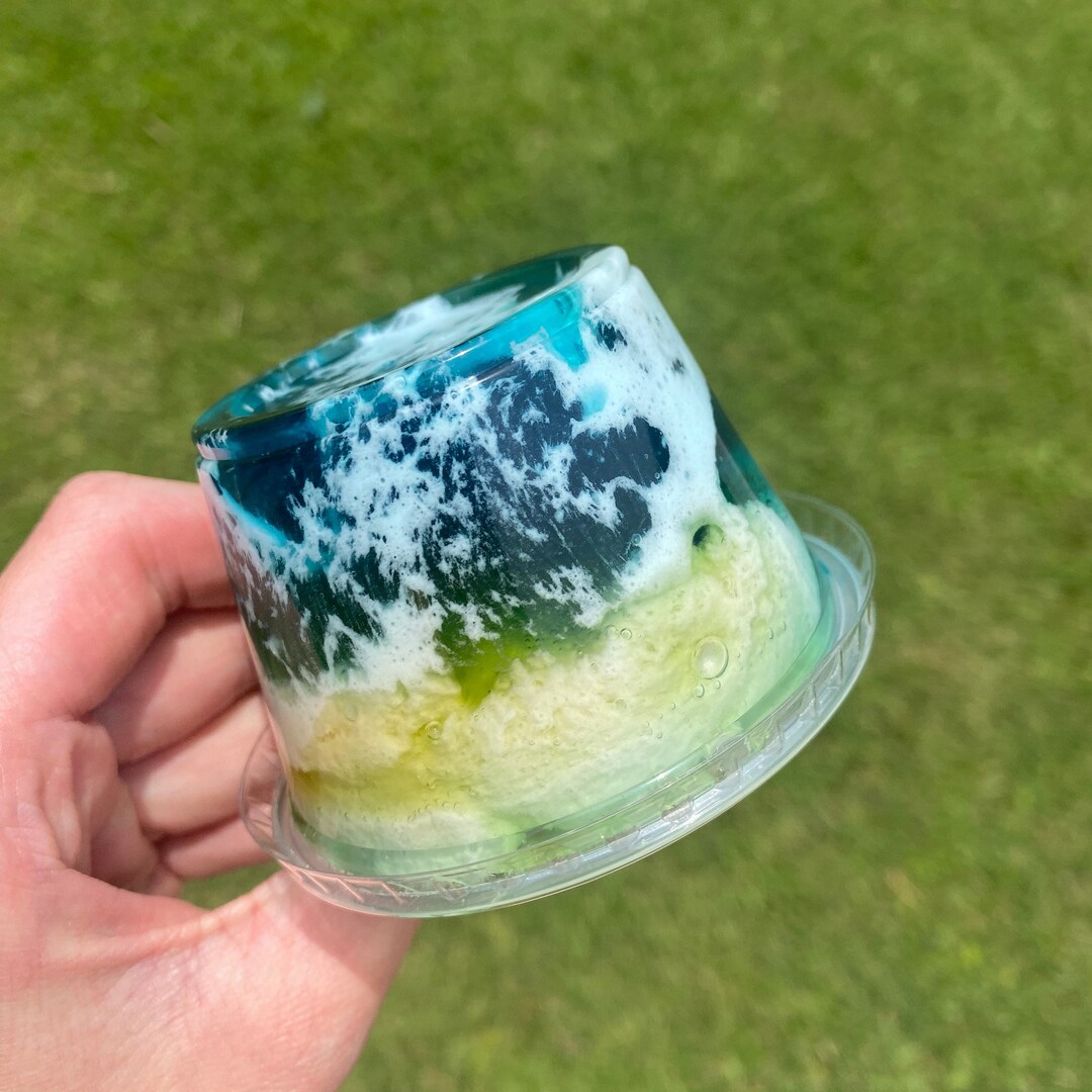 Ocean Waves Slime: Blue Clear Slime With Wave Glitter (4oz) - Etsy