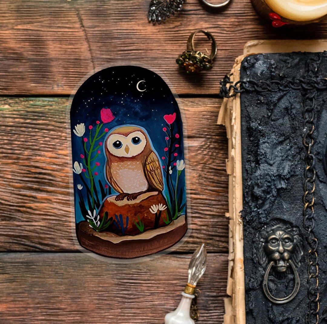 Owl Sticker Transparent Sticker Baby Owlet Sticker Dark - Etsy