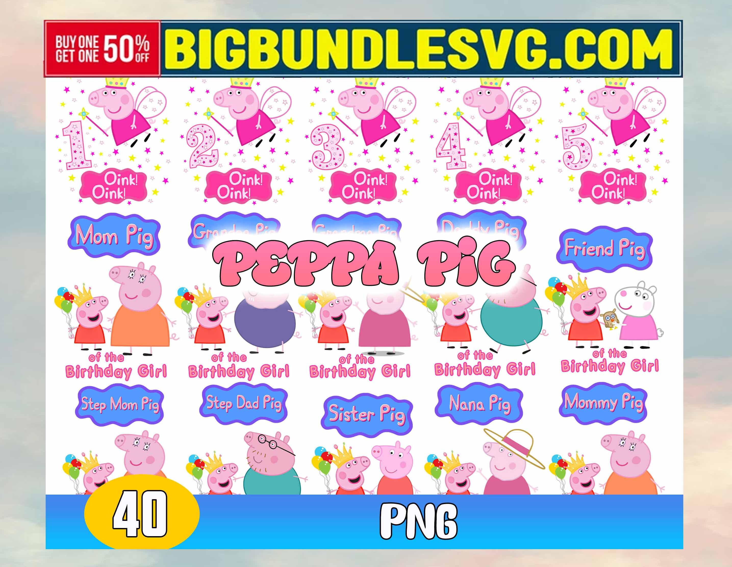 Peppa Pig Svg Bundle Peppa Pig Svg Files for Cricut Peppa - Etsy