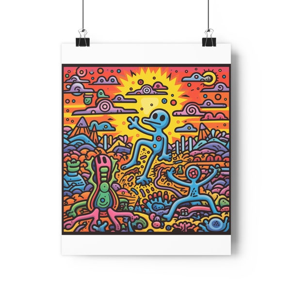 Keith Herring Wall Art - Etsy