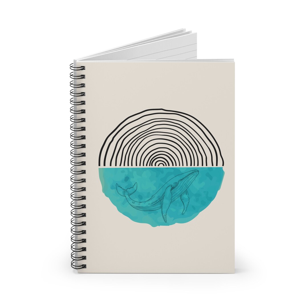 Whale Spiral Notebook, Lined Paper (6x8) - Etsy