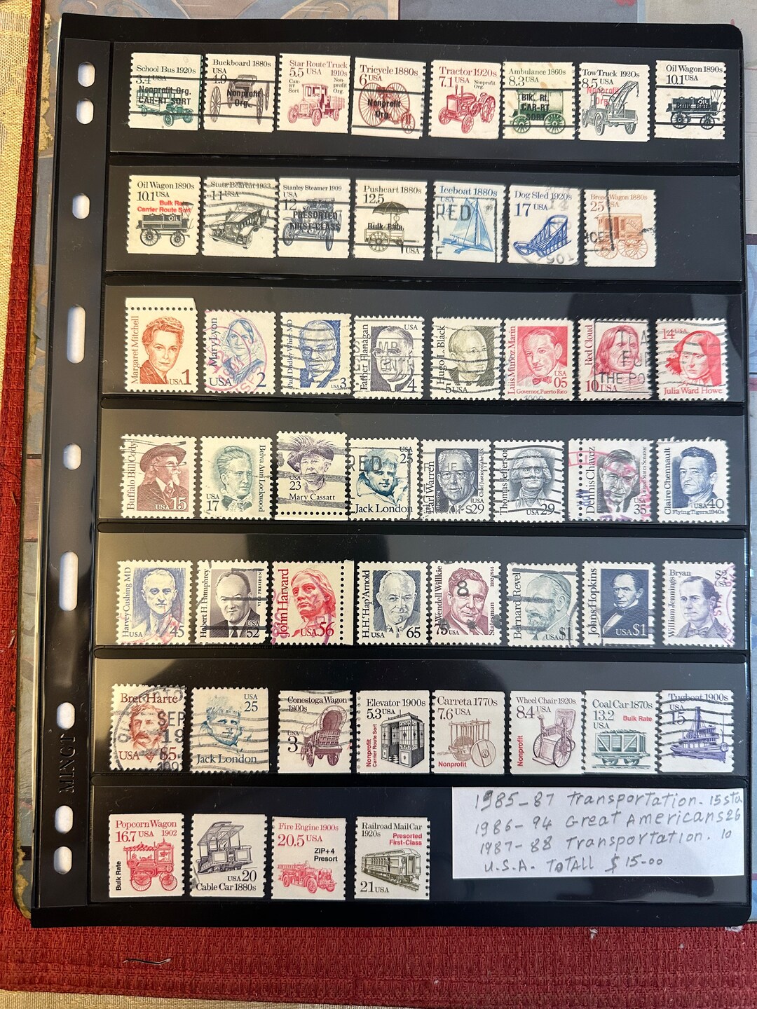 53 USA People and Transportation Stamps - Etsy