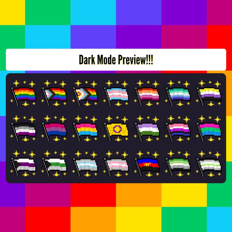 Pride Flag Emotes MEGA BUNDLE 21 Flags Twitch, Discord, Youtube LGBTQ ...