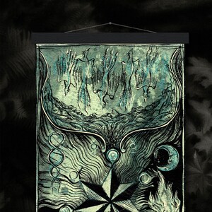 Original Alchemy Illustration Art Print, "nigredo", Premium Matte Paper ...