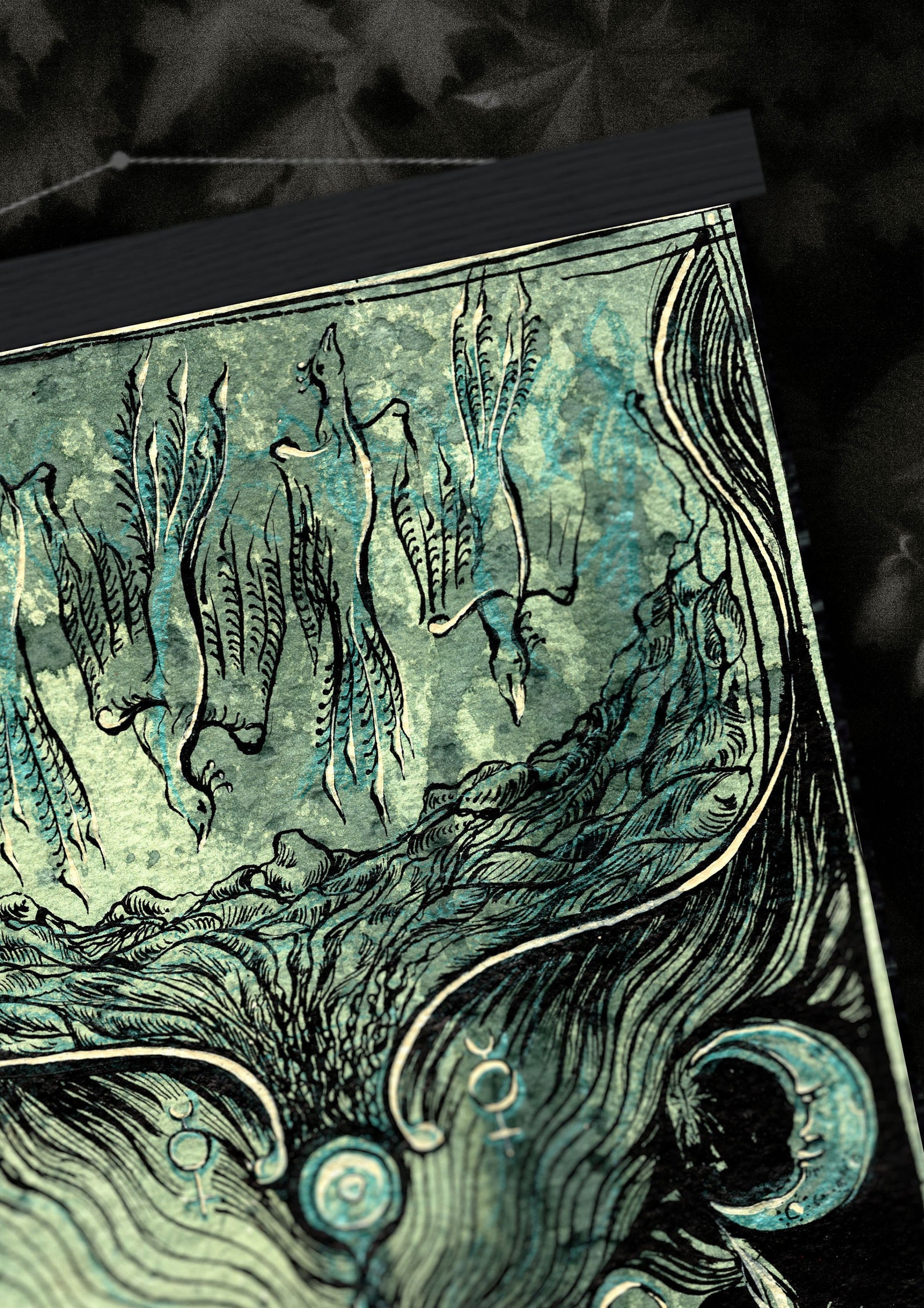 Original Alchemy Illustration Art Print, "nigredo", Premium Matte Paper ...