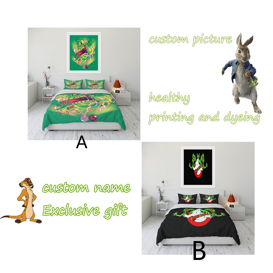 Extreme Ghostbusters Quilt Cover Soft Three-piece Bedding Set - Etsy