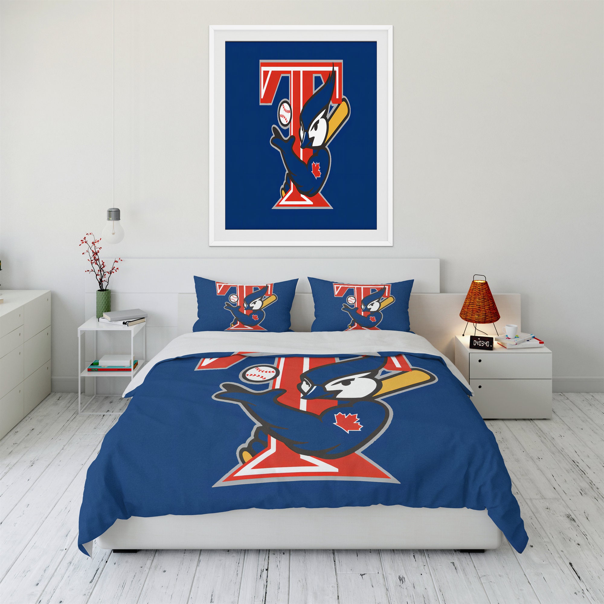 Toronto Blue Jays Quilt Cover Soft Three-piece Bedding Set - Etsy Canada