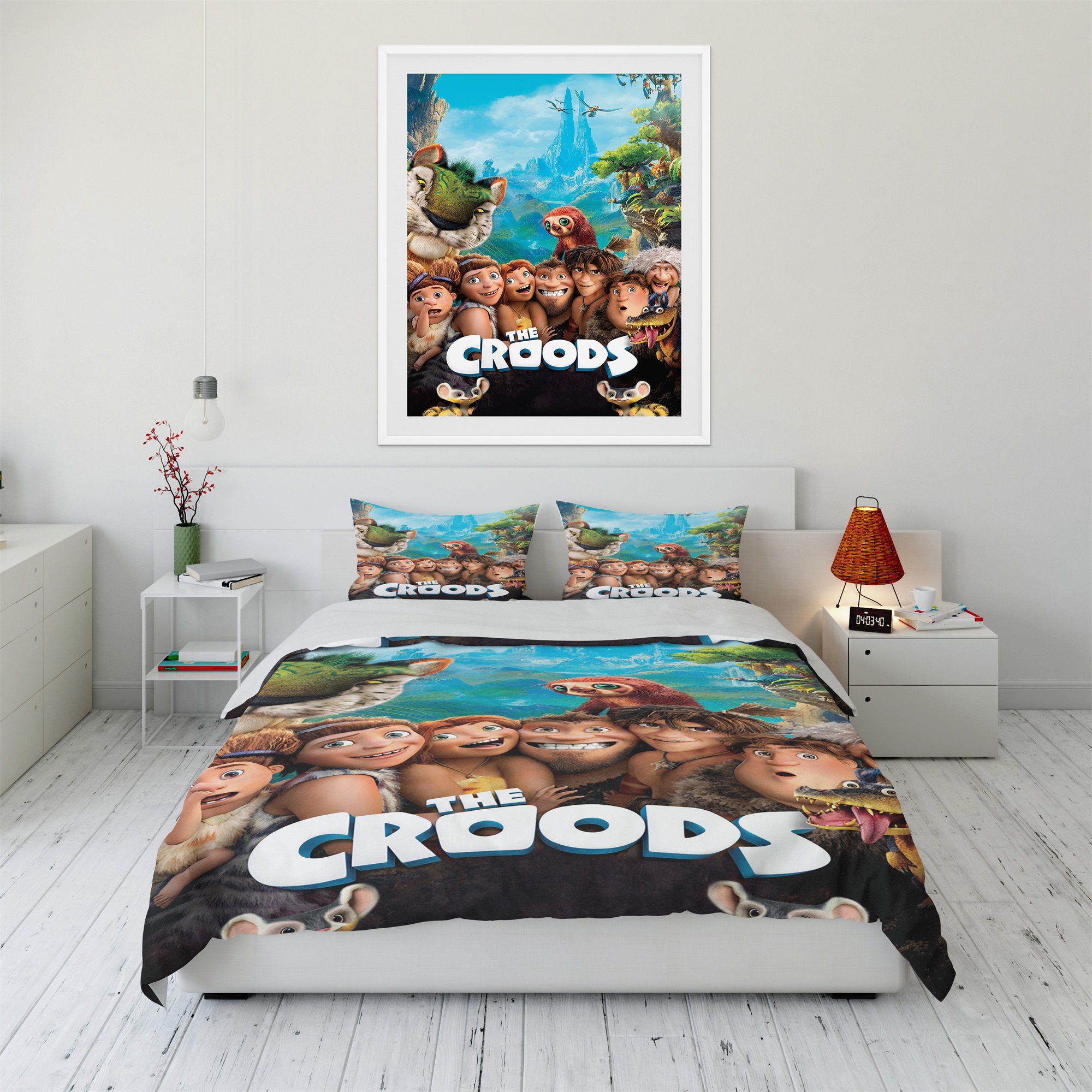 The Croods Girls Quilt Cover Soft Three-piece Bedding Set - Etsy