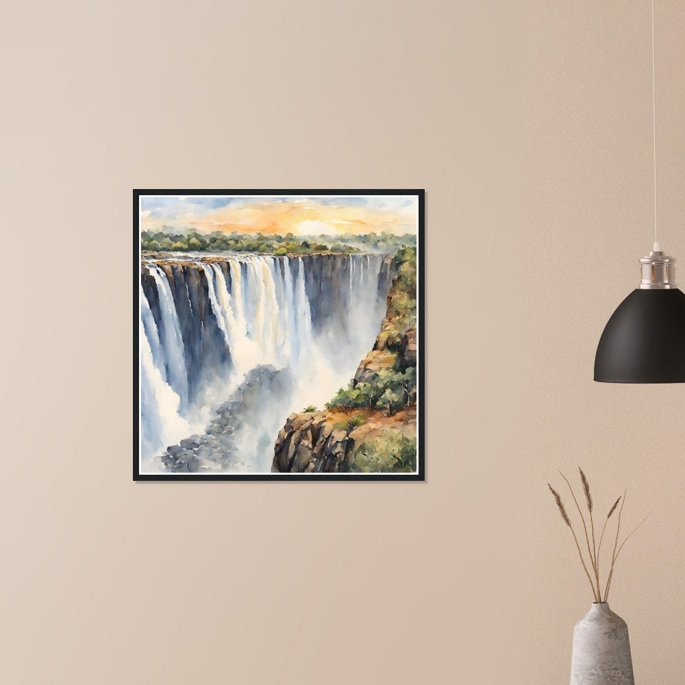 Victoria Falls Art Victoria Falls Painting Victoria Falls - Etsy