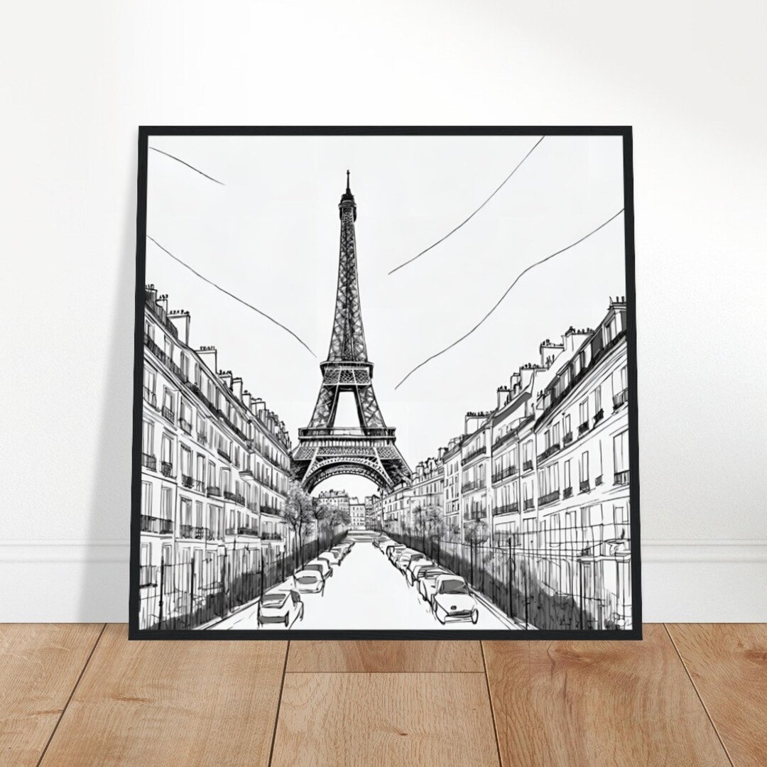 Paris Art, Paris Painting, Paris Line Art, Line Art Painting, Line Art ...
