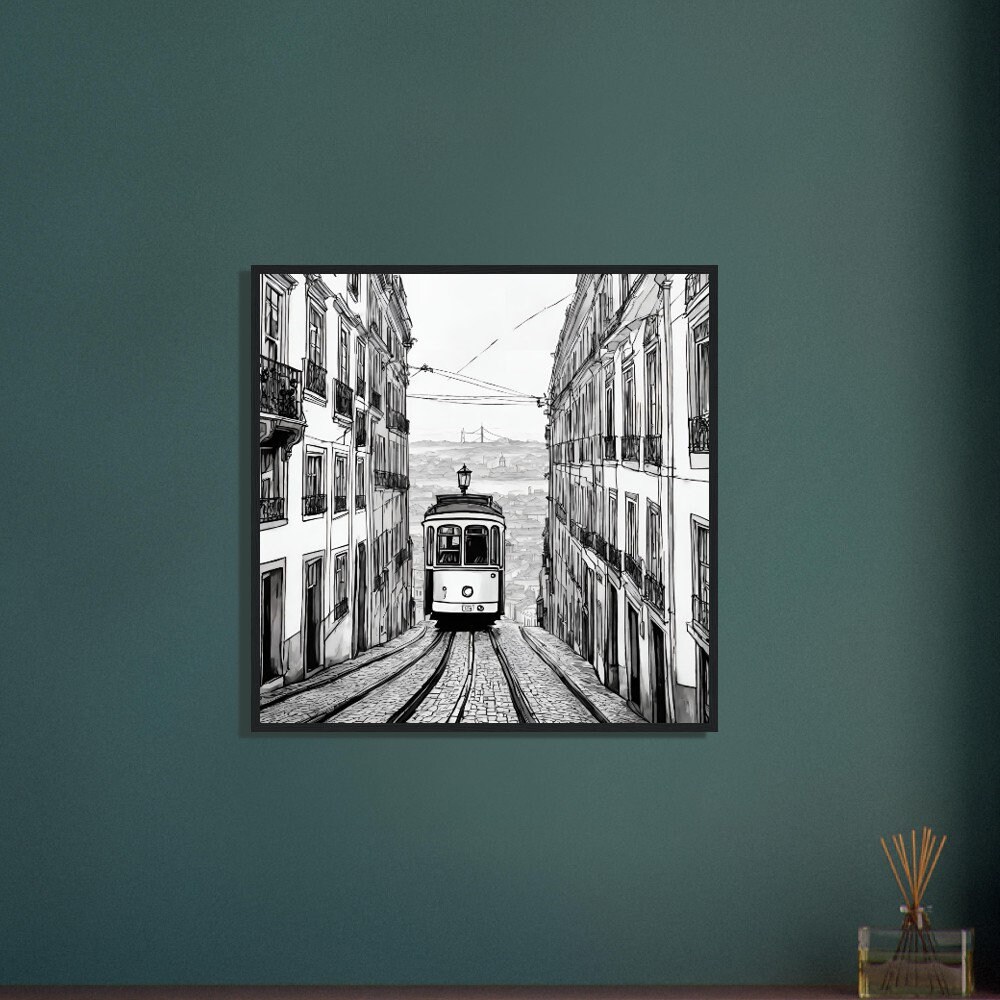 Lisbon Art, Lisbon Painting, Lisbon Line Art, Line Art Painting, Line ...