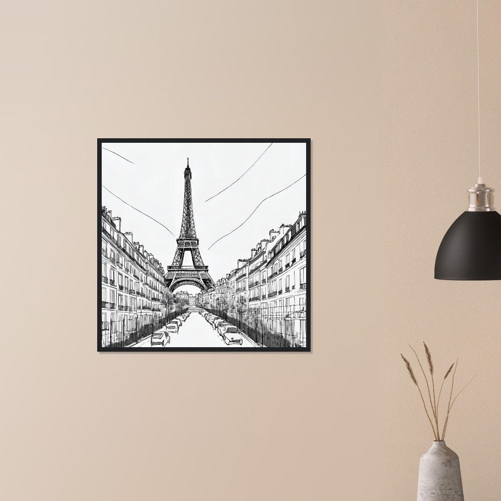 Paris Art Paris Painting Paris Line Art Line Art Painting - Etsy